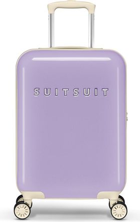SuitSuit Handgep&auml;ck Koffer mit 4 Rollen 55 x 35 x 20 cm - Hartschalen Kabinentrolley mit TSA-Schloss - Fabulous Fifties Royal Lavender