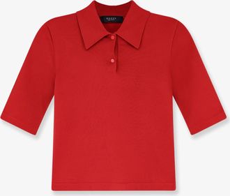 Gucci Fine stretch silk knit polo shirt - GUCCI - gender_Woman