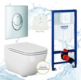 GROHE Rapid sl Vorwandelement Ference wc sp&uuml;lrandlos Komplettset Dr&uuml;cker chrom - Grohe