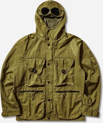 C.P. Company Men s Panama-R Mixed Goggle Jacket Antique Moss