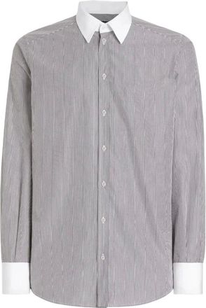 Dolce & Gabbana Homme, Chemises, Gris, Taille: M Chemise en coton ray&eacute;e pour homme