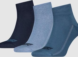 Levi's Mid Cut Logo Socks - 3 pack - Herren - Blau / Blau
