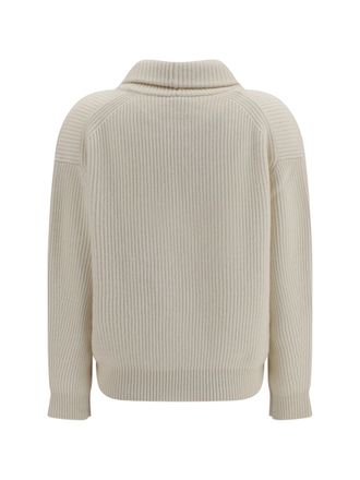 Forte_Forte Womens Wool And Cashmere English Rib Cardigan Pure Sweater