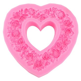 Cabilock Silikonform F&uuml;r Kuchen in Herz-Kranz-Form K&uuml;chenbackwerkzeug Sicher Und Langlebig Biegsam Und Hitzebest&auml;ndig