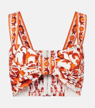 Dolce & Gabbana Top court Majolica en coton