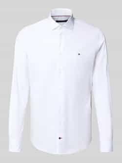 Tommy Hilfiger Tailored Fit Businesshemd aus Baumwoll-Mix