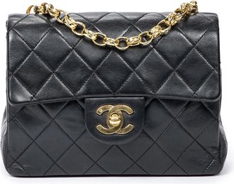 Chanel Crossbody Bags - Mini Square Single Flap - Gr. unisize - in Schwarz - f&uuml;r Damen