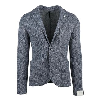 L.B.M. 1911 L.b.m. 1911, Homme, Vestes, Bleu, Taille: 2XL Blazer en maille