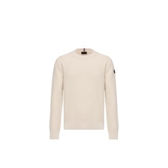 Moncler Moncler Pull En Maille De Coton, Homme, Blanc, Taille: L