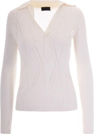 Liu Jo Femme, Pulls, Beige, Taille: 38 FR Pull en laine vierge