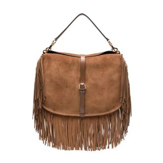 Etro Femme, Sacs, Brun, Taille: ONE Size Crossbody Pony XL Fringes