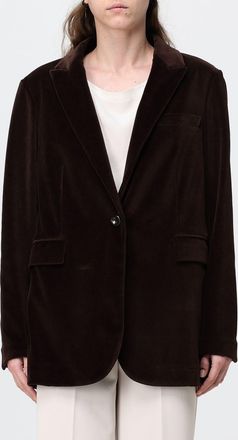 Circolo 1901 Blazer droit en velours &agrave; revers en pointe