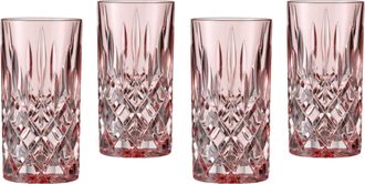 Nachtmann Longdrinkgl&auml;ser Set 395 ml, 4 St&uuml;ck, Ros&eacute;, Noblesse, 105711B, Cocktailgl&auml;ser aus Kristallglas, Trinkgl&auml;ser sp&uuml;lmaschinenfest