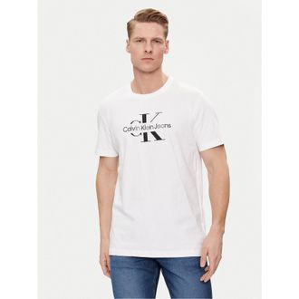 Calvin Klein Jeans T-Shirt Distrupted J30J325190 Weiß Regular Fit