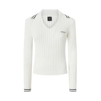 Pinko Linosa Polo - - Knitwear - Damen - Wei&szlig; - L