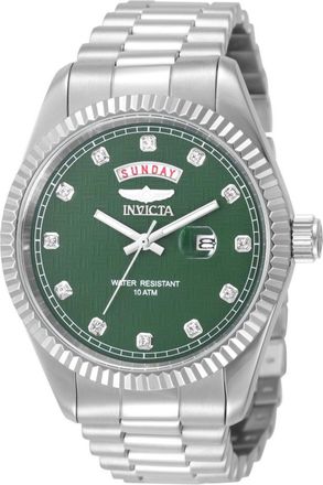 Invicta Specialty 51044 Herrenuhr - Quarzwerk - Edelstahl mit gr&uuml;nem Zifferblatt - 43 mm
