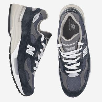 New Balance Unisex Sneakers 991 Navy Pigskin-Mesh Trainers Pigskin/mesh