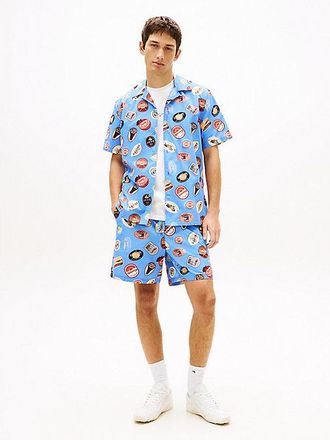 Tommy Hilfiger Short d&eacute;contract&eacute; en popeline &agrave; motif