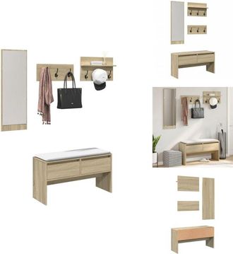 vidaXL Vidaxl - Ensemble de meubles de couloir 4 pcs ch&ecirc;ne sonoma - Meuble Dentr&eacute;e - Banc Dentr&eacute;e - Rangements Dentr&eacute;e - Organisation Dentr&eacute;e - Banc