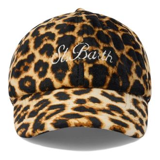 MC2 Saint Barth Femme, Accessoires, Brun, Taille: ONE Size Baseball Velvet Leopard 18 EMB