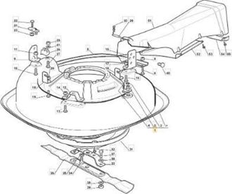 STIGA Sports Schneideplatte El63 Rot 3002 (Ric) Original Stiga - 384564104/1