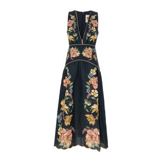 Farm Rio Farm Rio, Femme, Robes, Bleu, Taille: 36 FR Maira Midi Dress