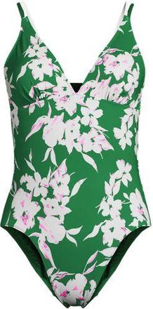 Lands End Wendbarer Badeanzug mit Spaghettiträgern und extra hohem Beinausschnitt, Damen, Größe:48 regular, Grün, Polyester-Mischung, by Lands End