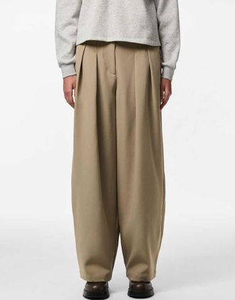 Pieces Pantalon - Gr&egrave;ge-Brown