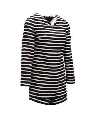Valentino Garavani Womens Black And White Striped Romper