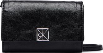 Calvin Klein Handtasche Calvin Klein Emblem Wallet On Strap LV04F1218G Schwarz