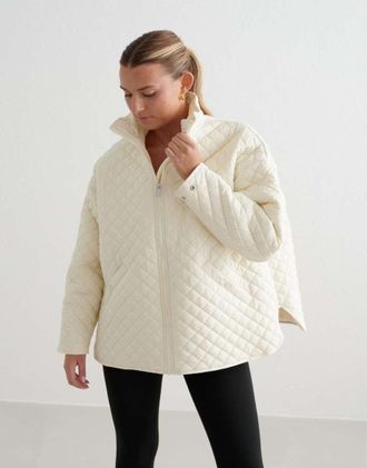 Aim'n Veste Veste matelassée oversize - Blanc amande