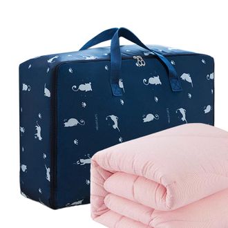 Generico Aufbewahrungstasche für Bettwäsche mit Reißverschluss - Schrank-Organizer, wasserdicht, faltbar, mit Reißverschluss, platzsparend, für Schlafzimmer, B