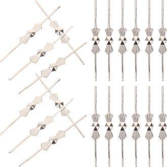 Hemobllo 140 St&uuml;ck Kronleuchter Befestigungsclips aus Edelstahl Verchromte Schmetterlingsverbinder mit Haken f&uuml;r Wohnzimmerlampen und Kristallleuchten