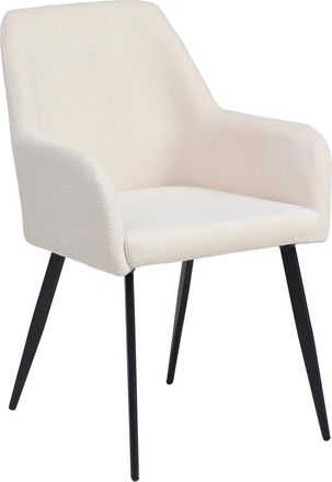 MID.YOU Mid.you Armlehnstuhl, Schwarz, Beige, Metall, Textil, eckig, 56x87x60 cm, Stühle