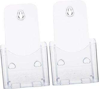 Pretyzoom 2 St&uuml;ck Dokumentenhalter Transparent Vielseitiger Brosch&uuml;renst&auml;nder f&uuml;r Wandmontage und Schreibtisch Langlebiger Literaturorganizer zur Platzsparenden