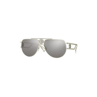 Versace Homme, Accessoires, Gris, Taille: 60 MM Lunettes de soleil Aviateur