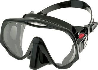Atomic Aquatics Rahmenlose Maske zum Tauchen und Schnorcheln, schwarz, Standard-Passform