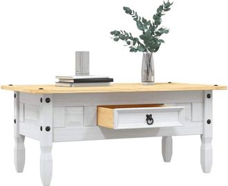vidaXL Table basse Pin mexicain Gamme Corona Blanc 100x55x44 cm Vidaxl