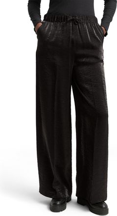 Tom Tailor Damen 1048876 Wide Leg Fit Palazzo Hose, 14482-Deep Black, L