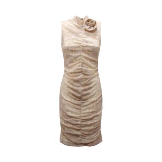 PHO Firenze Montblanc Lurex Dress - - Dresses - Damen - Beige - S