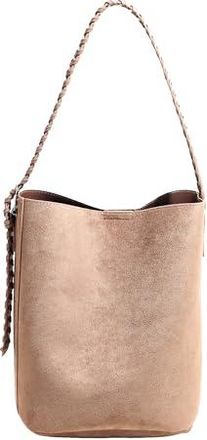 Generic Sac &agrave; bandouli&egrave;re simple en daim synth&eacute;tique pour femme et fille avec sangle r&eacute;glable, couleur unie, sac fourre-tout de grande capacit&eacute; pour voyage, s