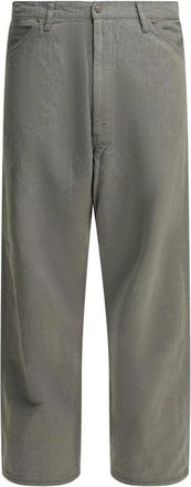 Beams Plus Pantalon de travail en serg&eacute; de coton - Homme - Jeans - Gris - Taille: XL