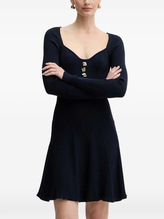 Fracomina robe courte &agrave; encolure coeur - Bleu