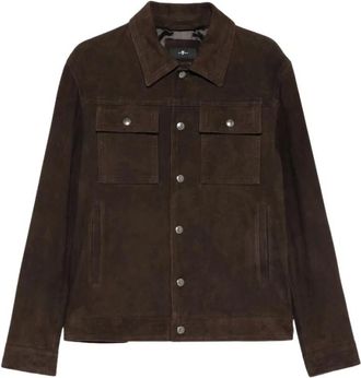 7 For All Mankind Homme, Vestes, Brun, Taille: M Veste L&eacute;g&egrave;re en Daim