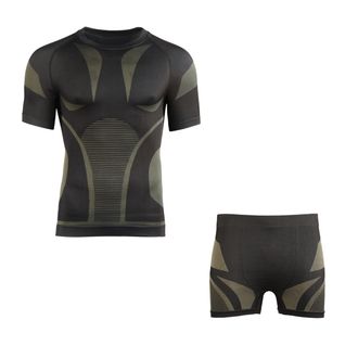 Mil-Tec Performance Funktionsunterw&auml;sche Herren (Kurz, XXL/3XL) - Atmungsaktives & w&auml;rmendes Thermounterw&auml;sche Set - Elastische Sportunterw&auml;sche oder Skiunter
