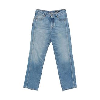 Balmain Logo-bestickte Wide-leg Jeans - - Jeans - Herren - Blau - W33