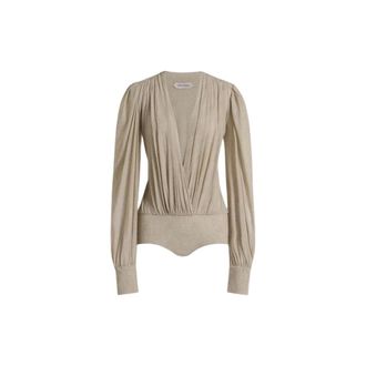 Alberta Ferretti Femme, Tops, Brun, Taille: 38 FR Tulle Bodysuit