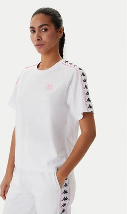 Kappa T-Shirt Banda Adi 371U6WW Wei&szlig; Regular Fit