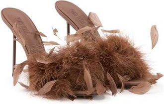 PARIS TEXAS Mules Lidia &agrave; plumes