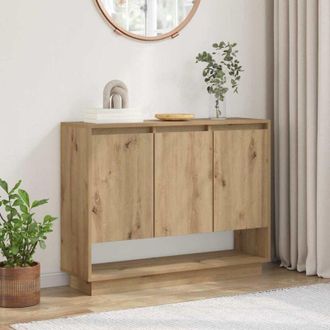 vidaXL Buffet ch&ecirc;ne artisanal 97 x 29 x 75 cm Bois ding&eacute;nierie Vidaxl